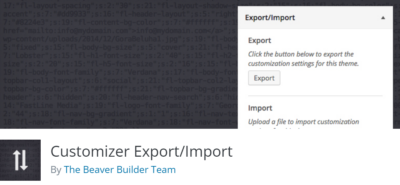 WordPress Customizer Export/Import Plugin | Beaver Builder