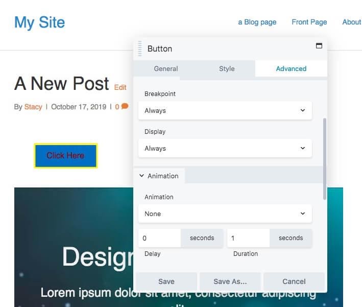 Add A Button Beaver Builder
