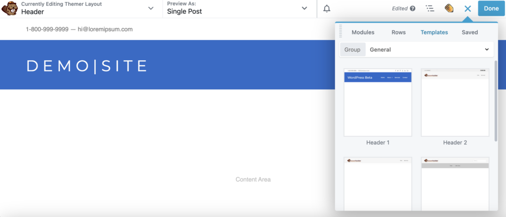 How to Use a Header Template in WordPress | Beaver Builder
