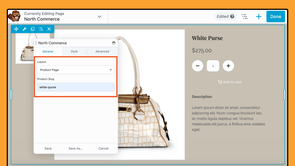 North Commerce Module for Beaver Builder